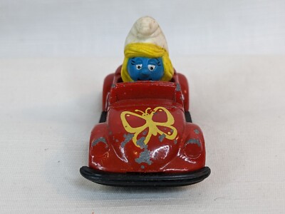 Vintage Ertl Smurf #1 "Smurfette" Peyo Metal Toy Car - 1982 - Made in ...