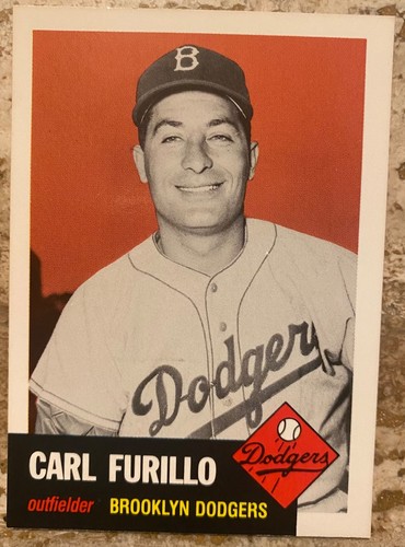 Carl Furillo Brooklyn Dodgers Baseball Card Topps Archives 1953 Series ...