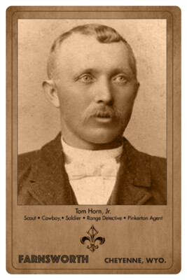 TOM HORN Infamous Old West Cowboy Scout Outlaw Lawman Cabinet Card A+ ...