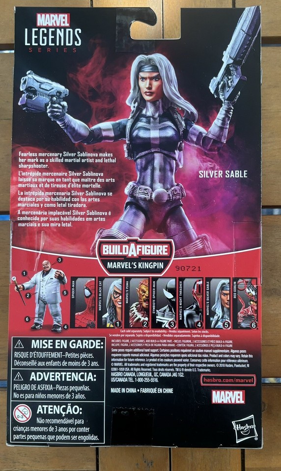 Hasbro Marvel Legends Silver Sable action figure - Kingpin BAF Wave NEW ...