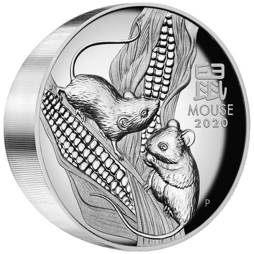 2020 Australia Perth Mint, Lunar Year of the Mouse 5oz High Relief ...