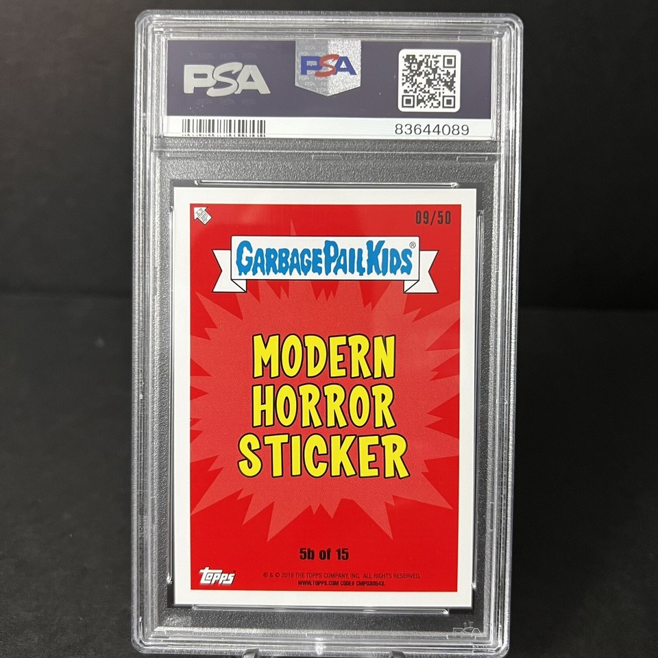 2018 GARBAGE PAIL KIDS OH THE HORROR-IBLE #5B PREDATORY PENNY GOLD PSA ...