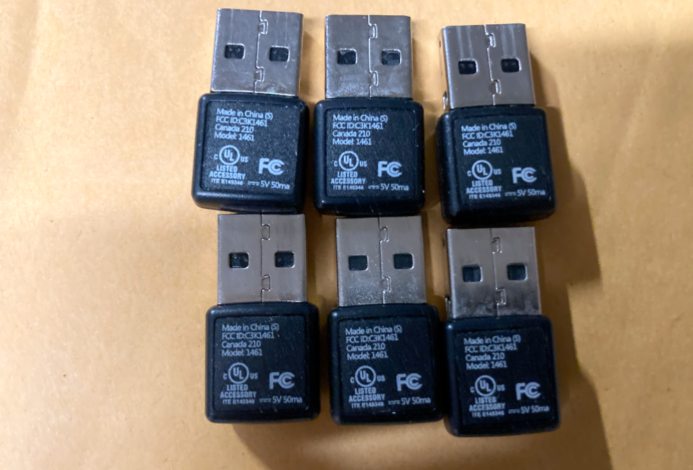 Lot of 6 Microsoft Model 1461 Receiver USB Wireless Dongle for Mouse ...