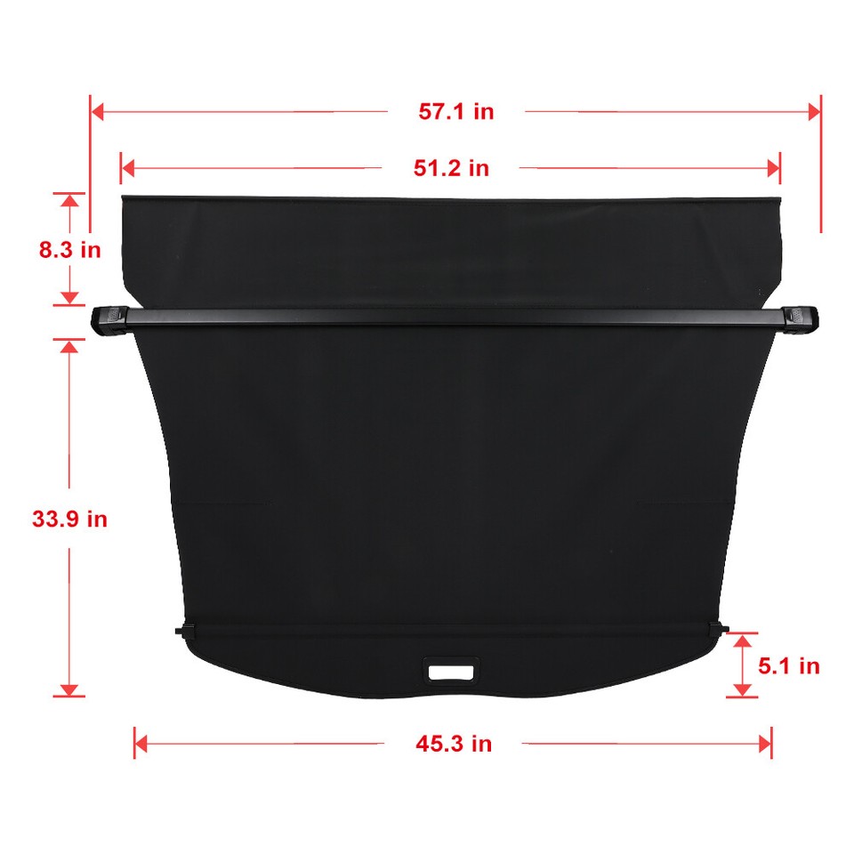 Rear Trunk Privacy Shade Cargo Cover For Toyota Highlander 2020-2023 ...