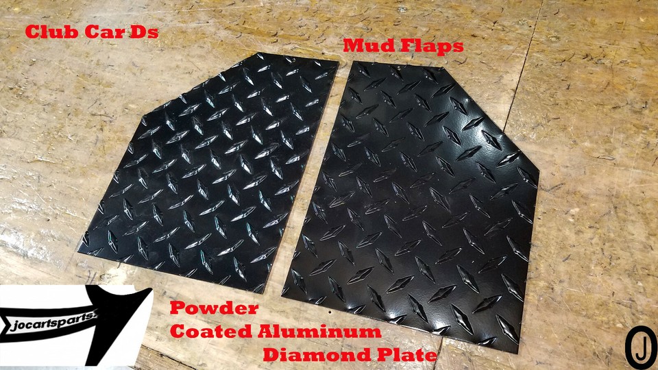 Club Car ds Golf Cart Powder Coated Aluminum Diamond Plate Mud flaps ...