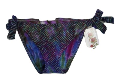 $68 Lucky Brand Bikini Bottom S Small Swim Multi colored Basic Fit NWT ...