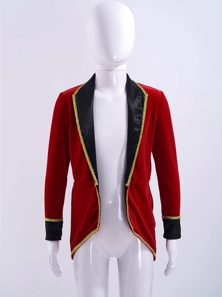 Kids Boy Girls Ringmaster Costume Showman Circus Fancy Dress Halloween ...