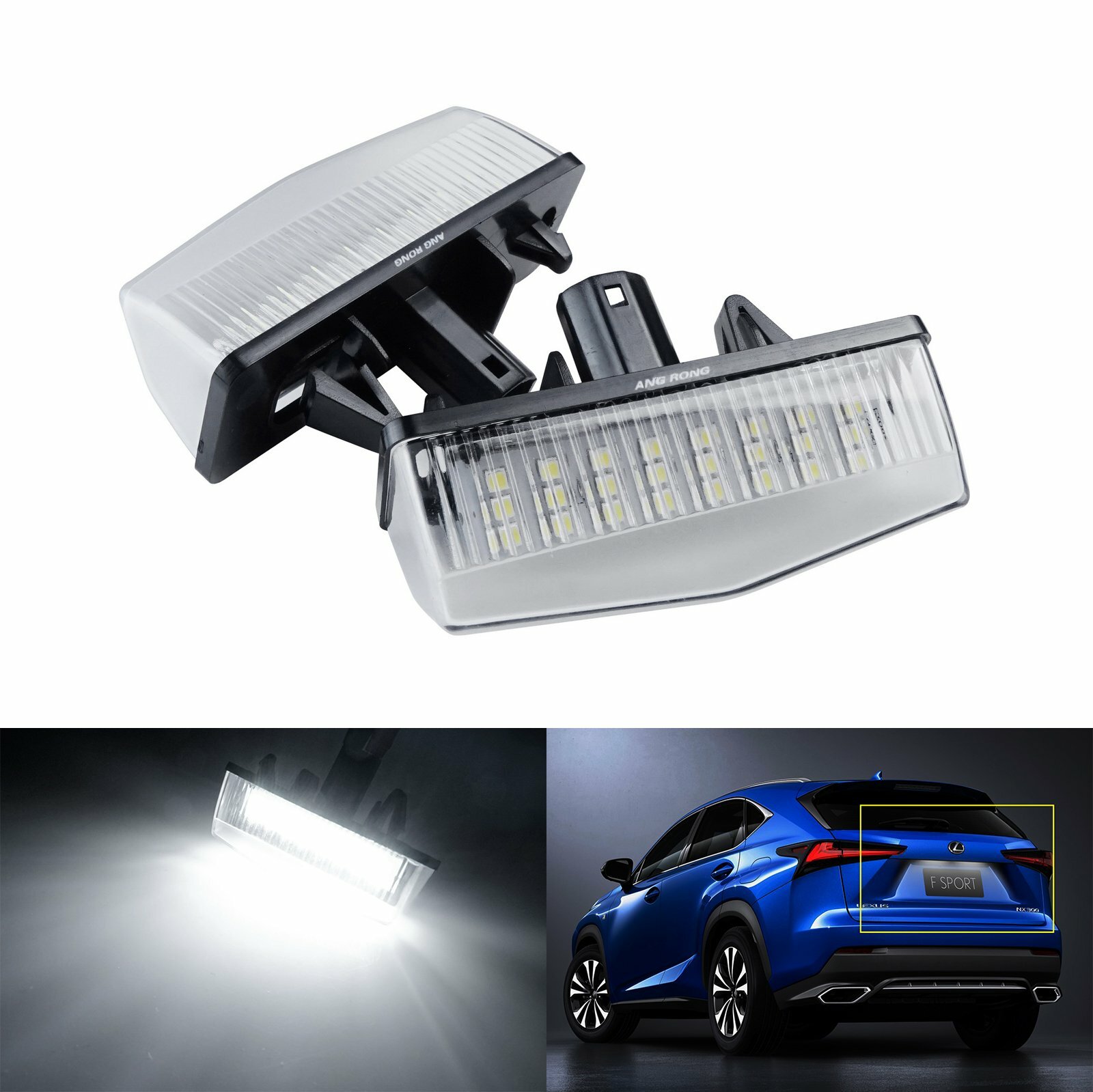 For Toyota Prius RAV4 C-HR Lexus CT200h IS300 LED License Plate Light ...