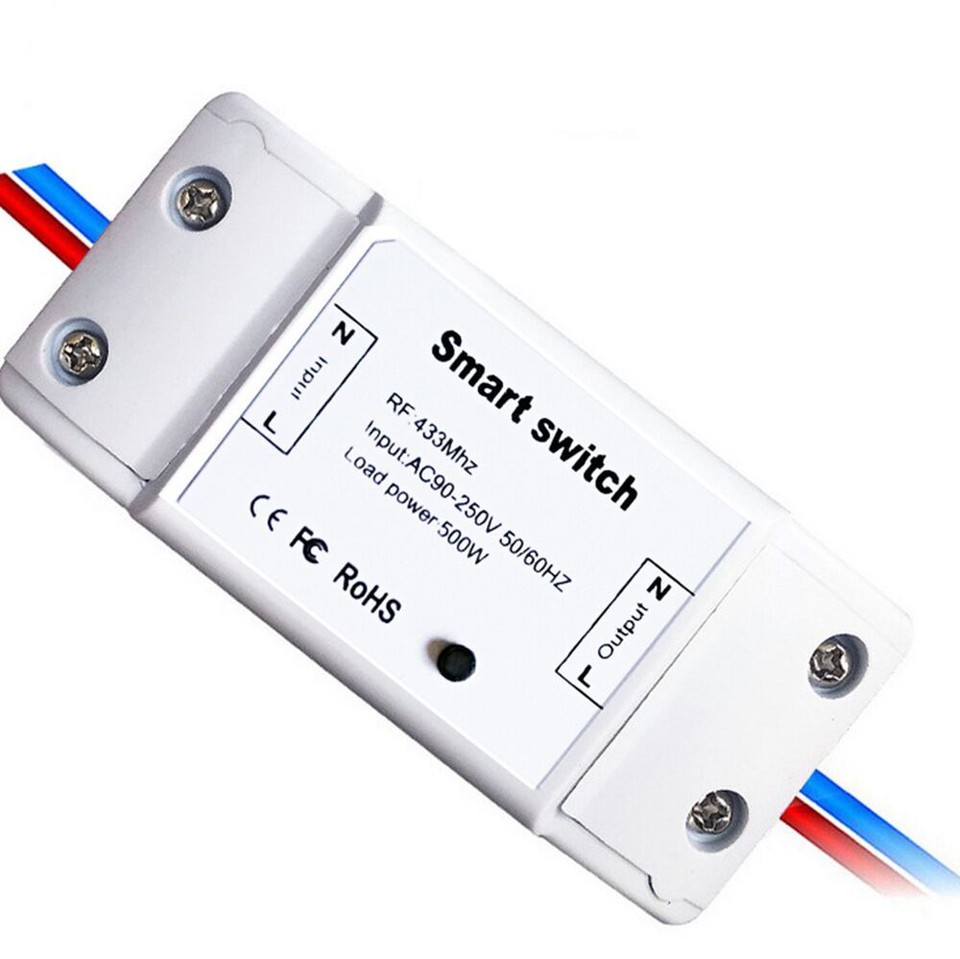 Wireless Light Switch Module + 433MHz RF Remote Control Wall Panel ...