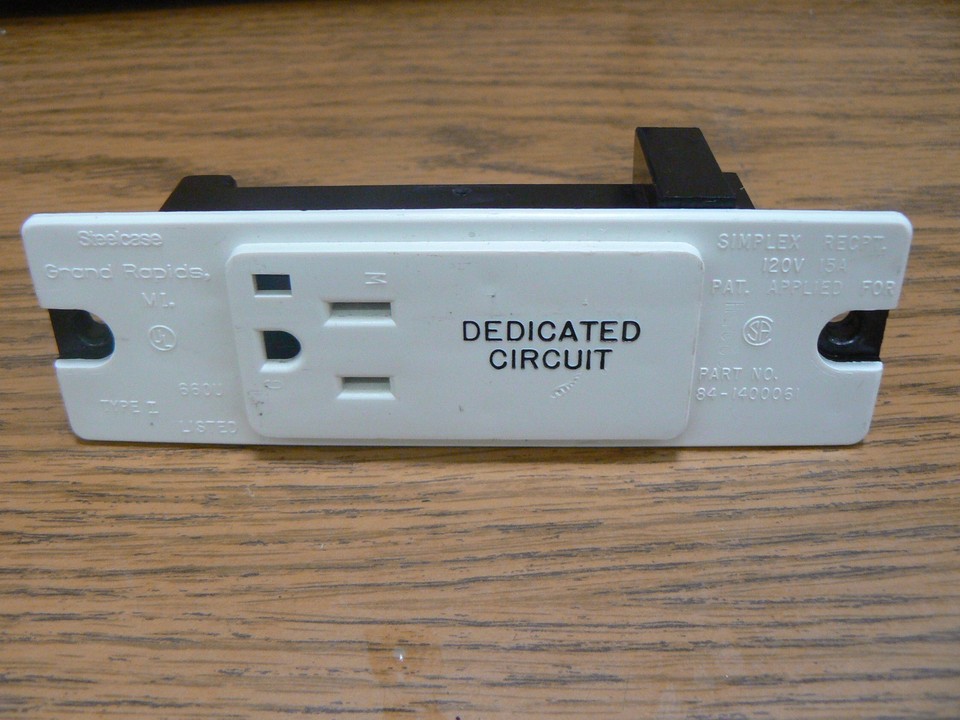 Steelcase Receptacle Dedicated Circuit Simplex Receptacle Power Outlet ...