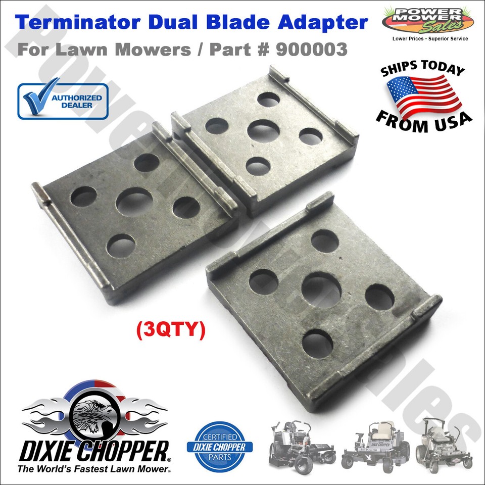 Genuine Dixie Chopper Terminator Dual Blade Adapter 3QTY for Lawn ...