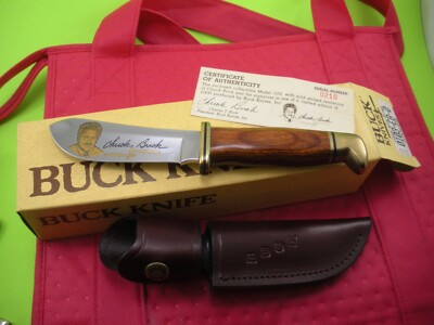 RARE BUCK FACTORY CUSTOM 103 SKINNER SIGNATURE KNIFE W/ SHEATH NEVER ...