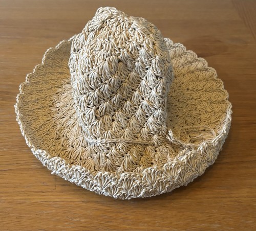 Talbots Straw Crochet Sun Hat - EUC | eBay