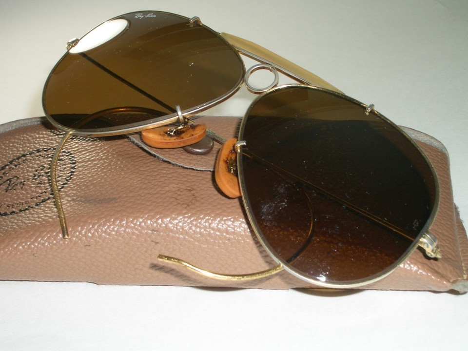 62MM VINTAGE B&L RAY-BAN B15 TOP GRADIENT GEP MIRROR SHOOTING AVIATOR ...