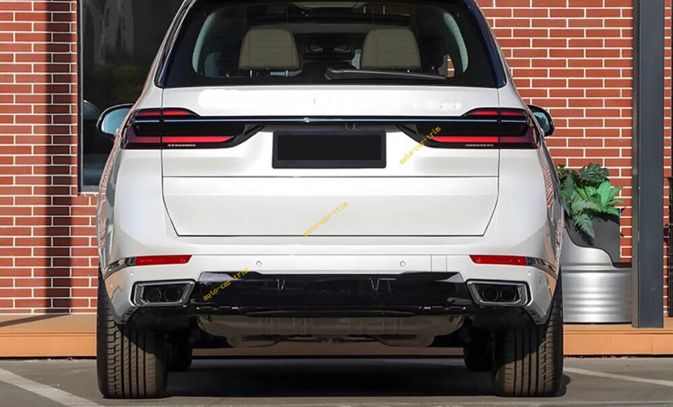 1PCS For BMW X7 G07 2019-2025 ABS Gloss Black Rear Bumper Spoiler Lip ...