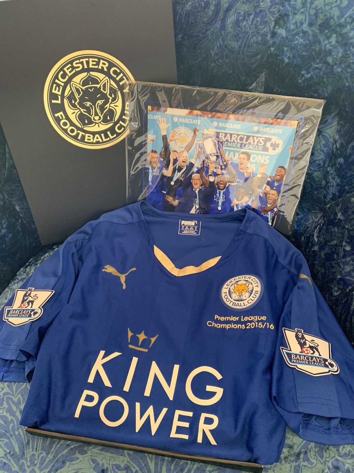 Genuine Puma Leicester City XL Shirt Champions 2015 2016 Box Set LCFC ...