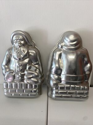 Vintage Copper Santa Claus Jello Cake Mold Gelatin Dessert Christmas ...