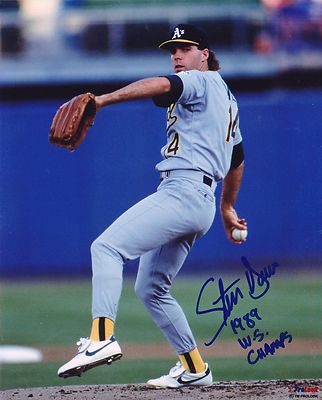 STORM DAVIS OAKLAND A'S 1989 WS CHAMPS ACTION SIGNED 8x10 | eBay