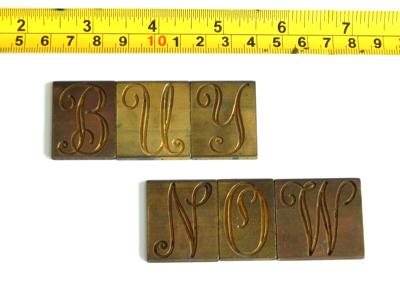 New Hermes Engraving Monogram Font Set Brass Script W/ Box Double Line ...