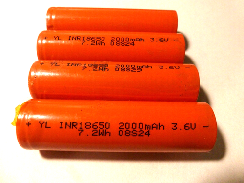 4pcs 7.2wh 3.6V 2000mah Lithium Li-ion Rechargeable Battery | eBay