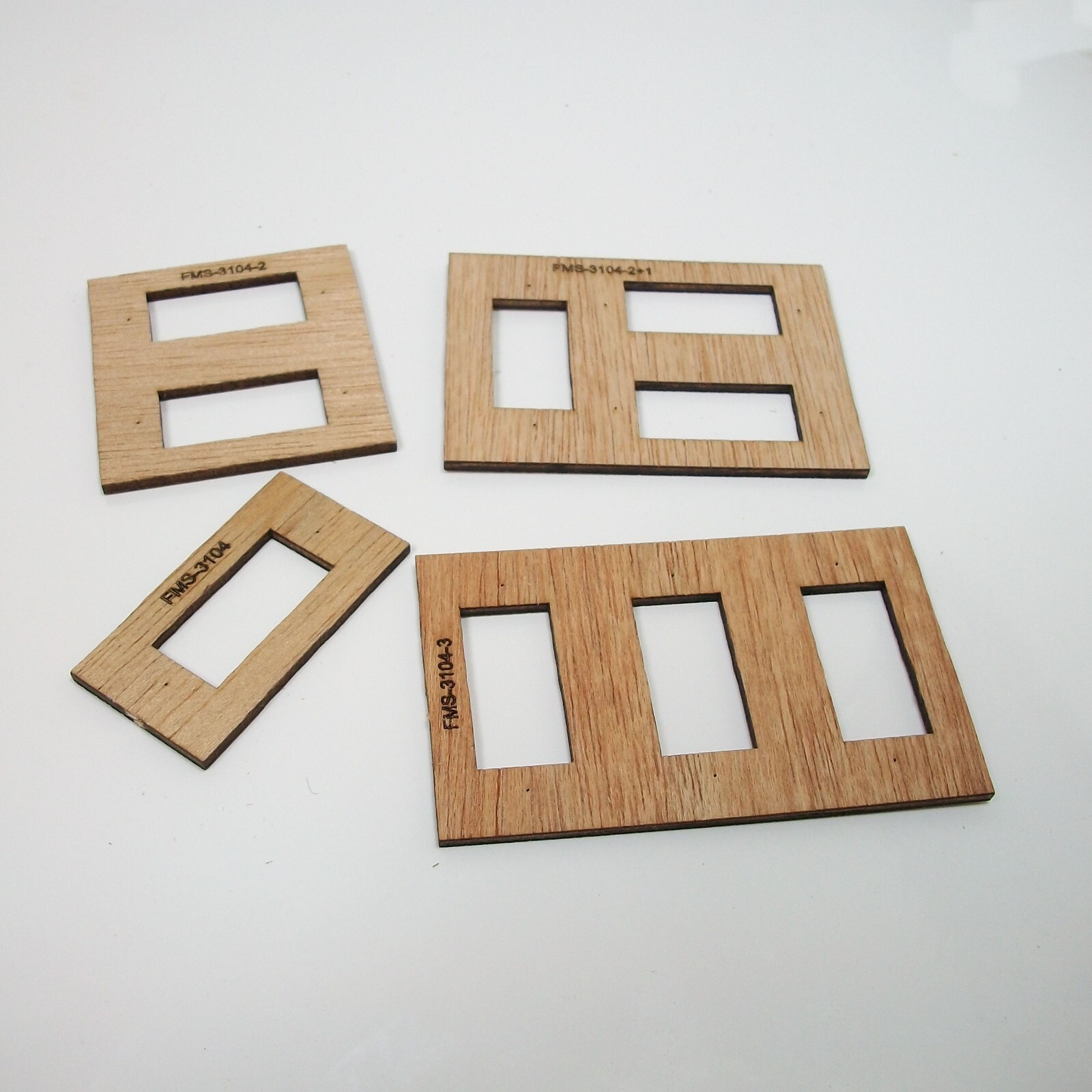 FMS-3104 RC Servo Plywood Mounting Plates Laser Cut for 1, 2 and 3 ...