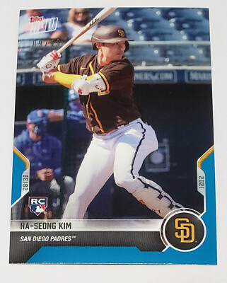 2021 Topps Now Opening Day Padres Ha-Seong Kim Blue Parallel Rookie ...