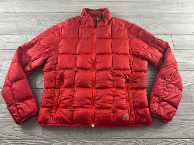 Eddie Bauer Jacket Mens First Ascent EB800 Quilted Goose Down Zip Up Puffer Red | eBay