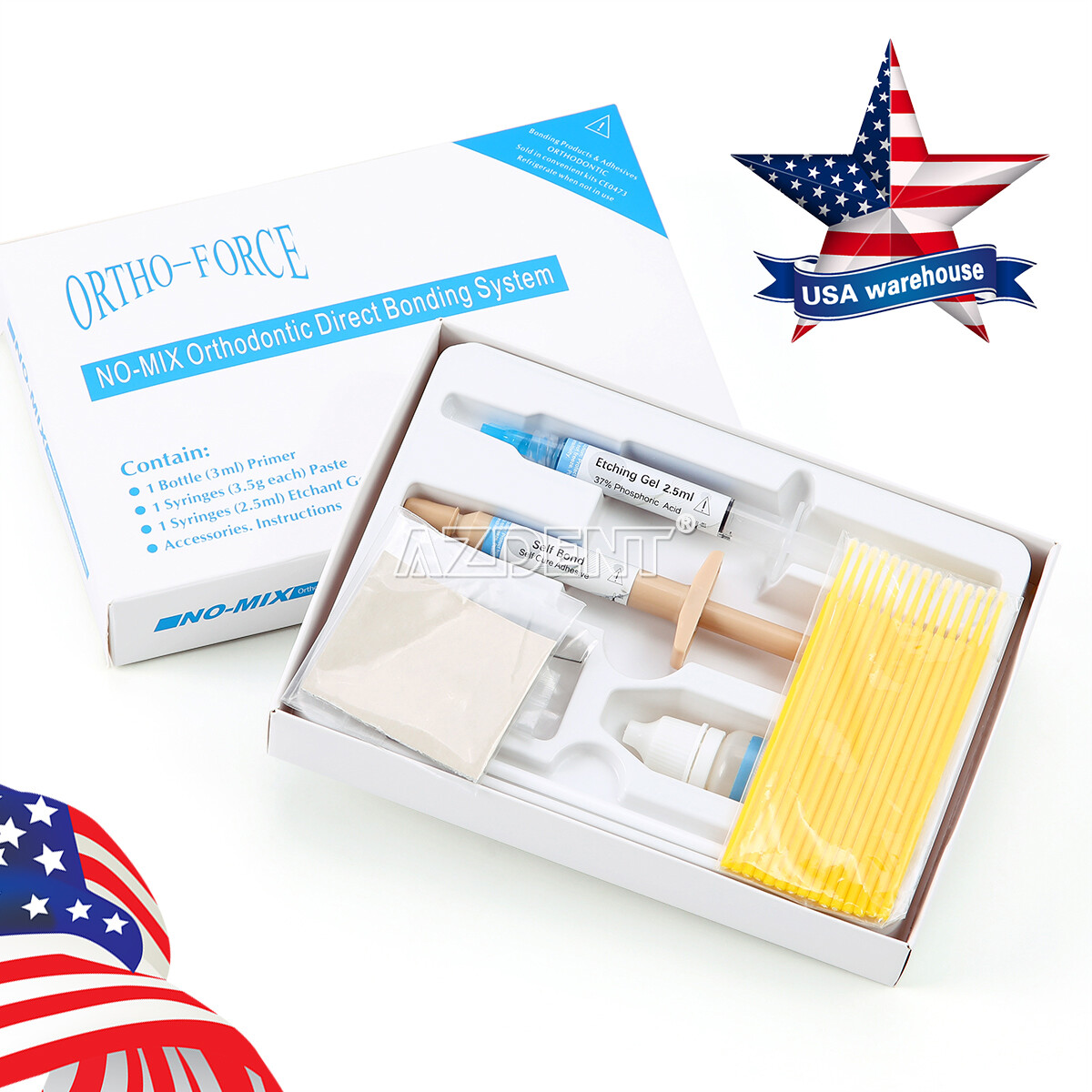 Dental No-Mix Orthodontic Composite Resin Direct Adhesive Bonding Kit ...