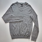 Express Men's Pullover Sweater V-neck Gray Merino Wool Size Large NEW W ...