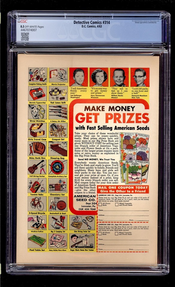 Detective Comics #314 1963 CGC 8.5 VF+ OW High Definition Scans** | eBay