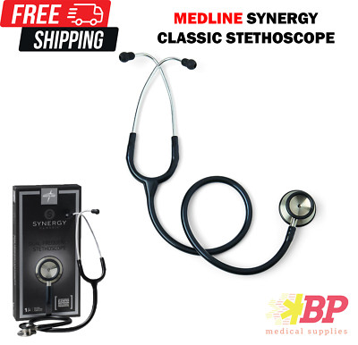 Medline MDS926501 Synergy Classic Stethoscope Dual Head - Black | eBay