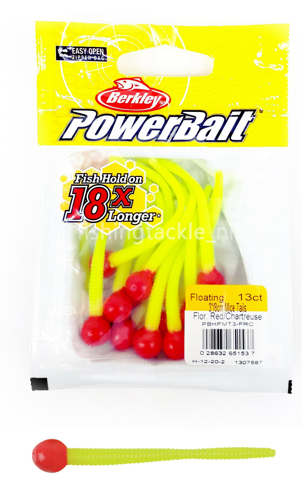 Berkley Floating Mice Tails Powerbait 13 per Pack 3" Trout/Perch Bait ...