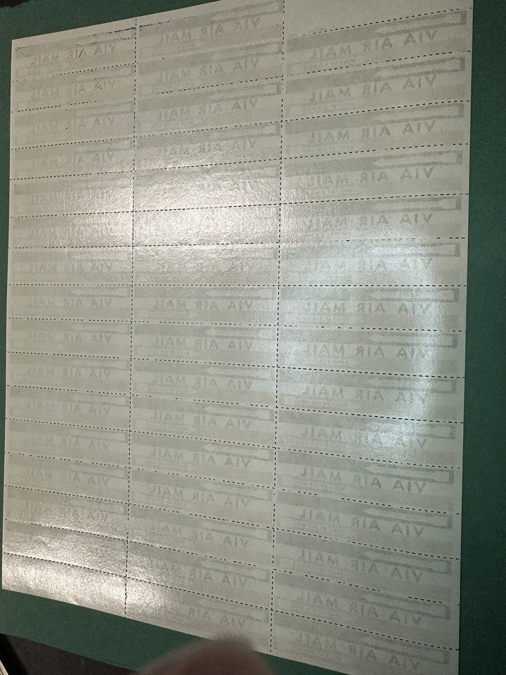 Via Airmail Etiquette Stamp - Speeded to You - Reply by Air Mail FULL ...