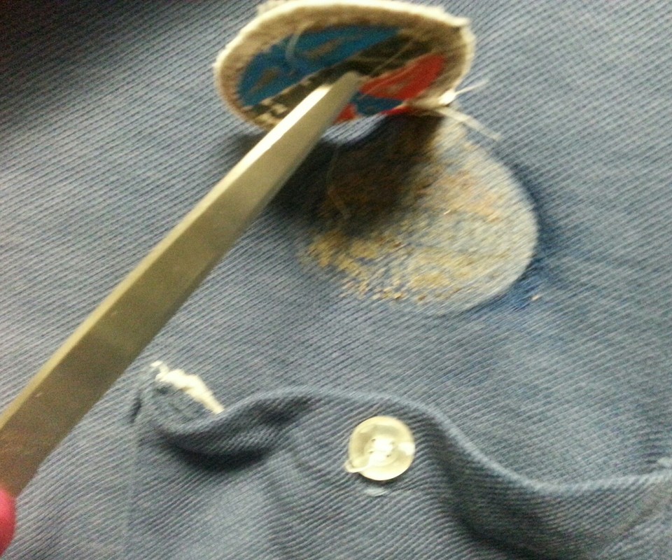 Vintage Men Industrial Shirt Size S STANDARD Grunge Distressed Red ...