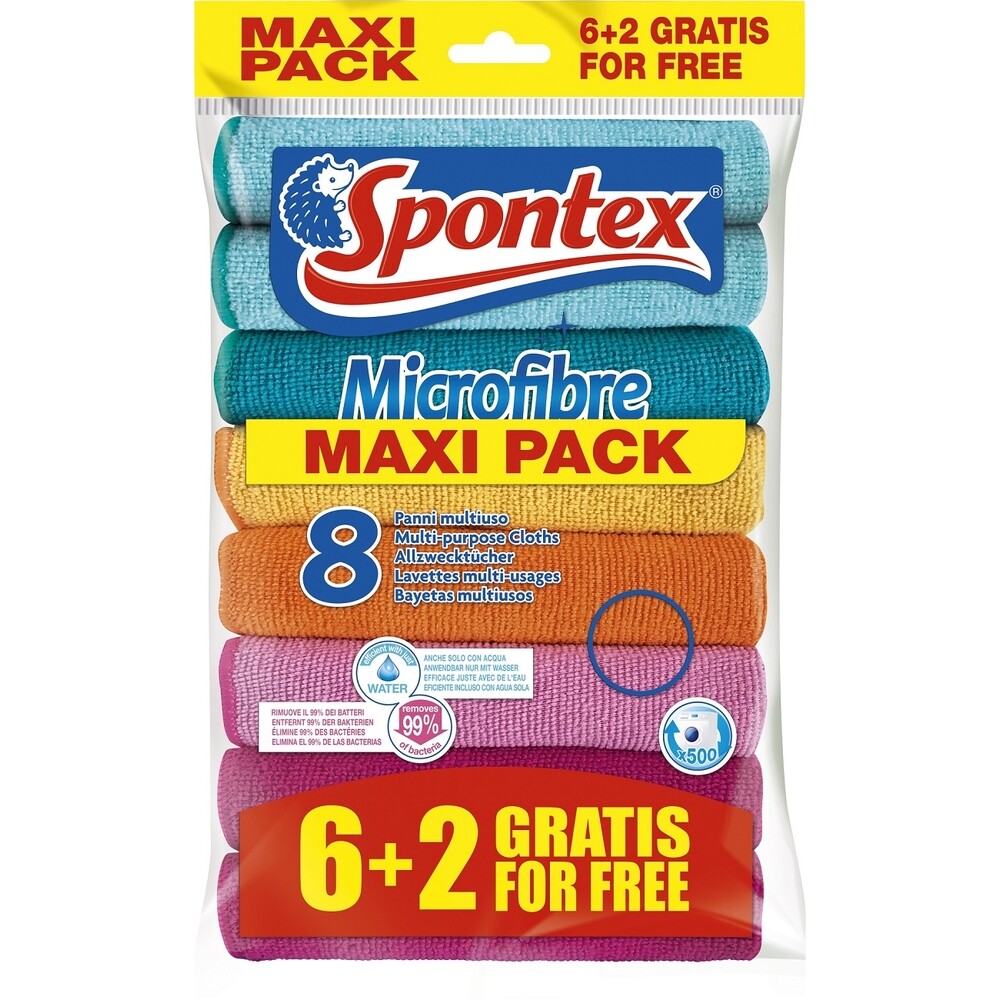Spontex microfiber cloths towels rags- Pack of 8 - Made in EU - FREE ...
