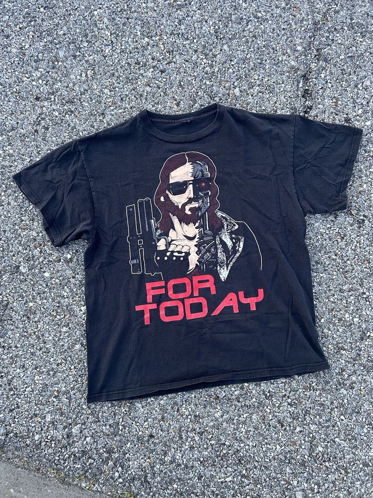 vintage the terminator 2 judgement day t2 JESUS schwarzenegger t-shirt ...