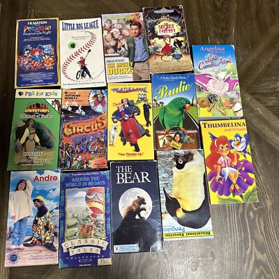 Kids Vhs Lot (Tested All Work) Look Through Titles To Many To List 14 ...