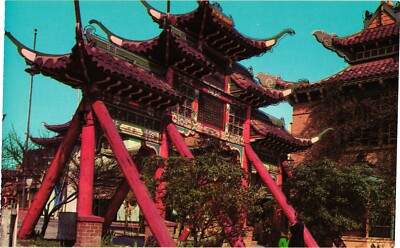 Los Angeles California Chinatown Postcard 1960's Pai-Lou Entrance | eBay