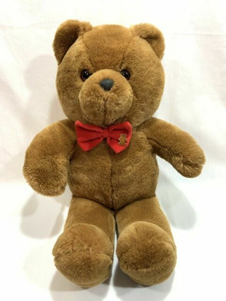 Vtg Big 20 Dakin Fun Farm Plush Honey Jo Teddy Bear Red Bow Tie 1986 ...