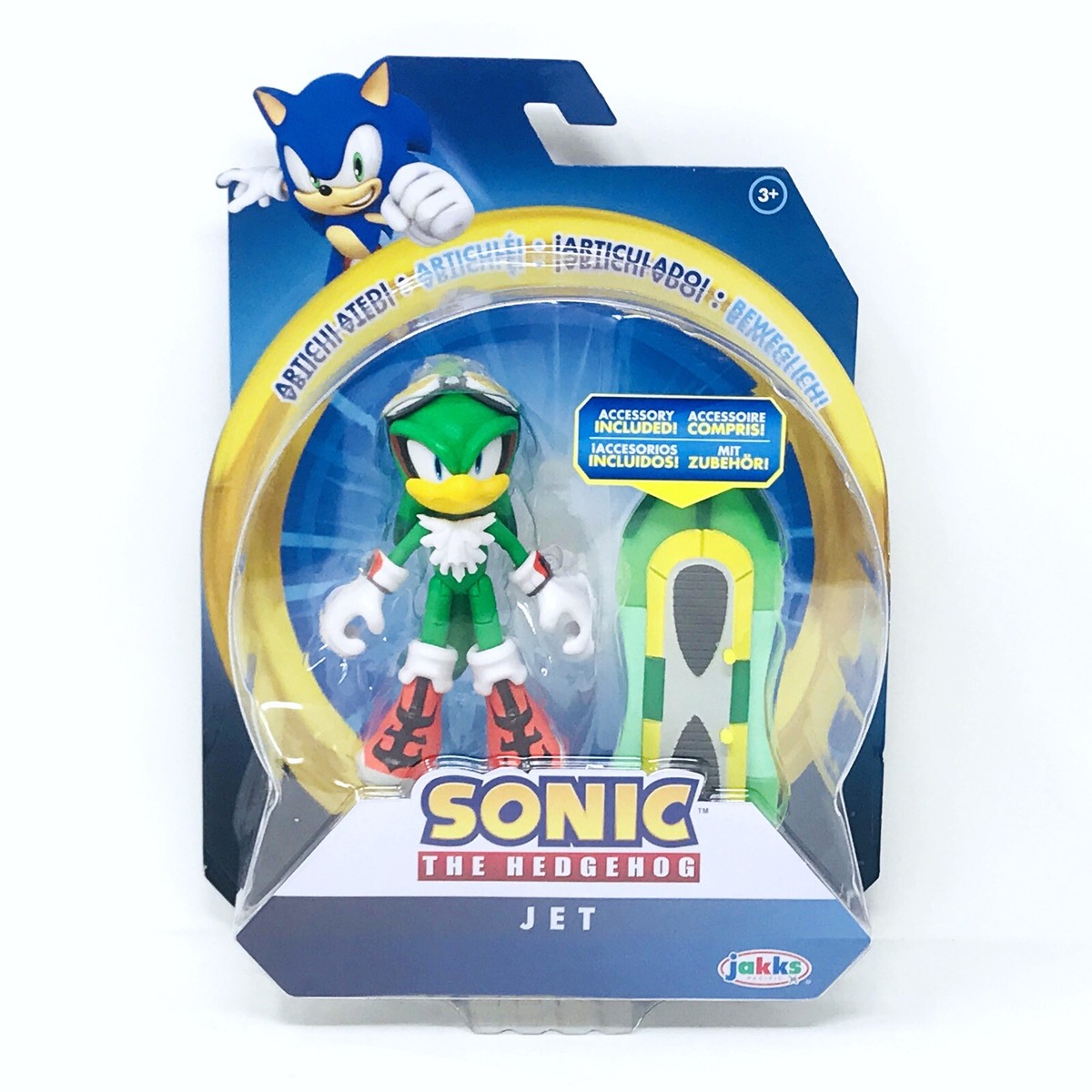 Jet The Hawk Toys Sonic The Hedgehog JET The Hawk W/ Type J Board 4"