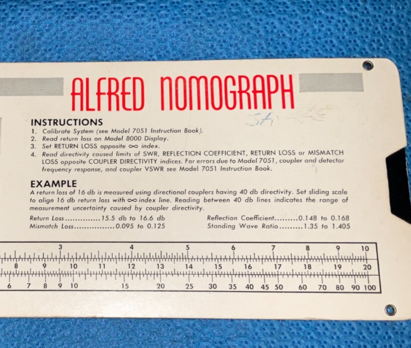 Vintage Alfred Nomograph Electronics Slide Rule Calculator | eBay