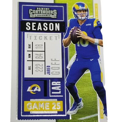 Jared Goff 2020 Panini Contenders Los Angeles Rams NFL Football #52 ...