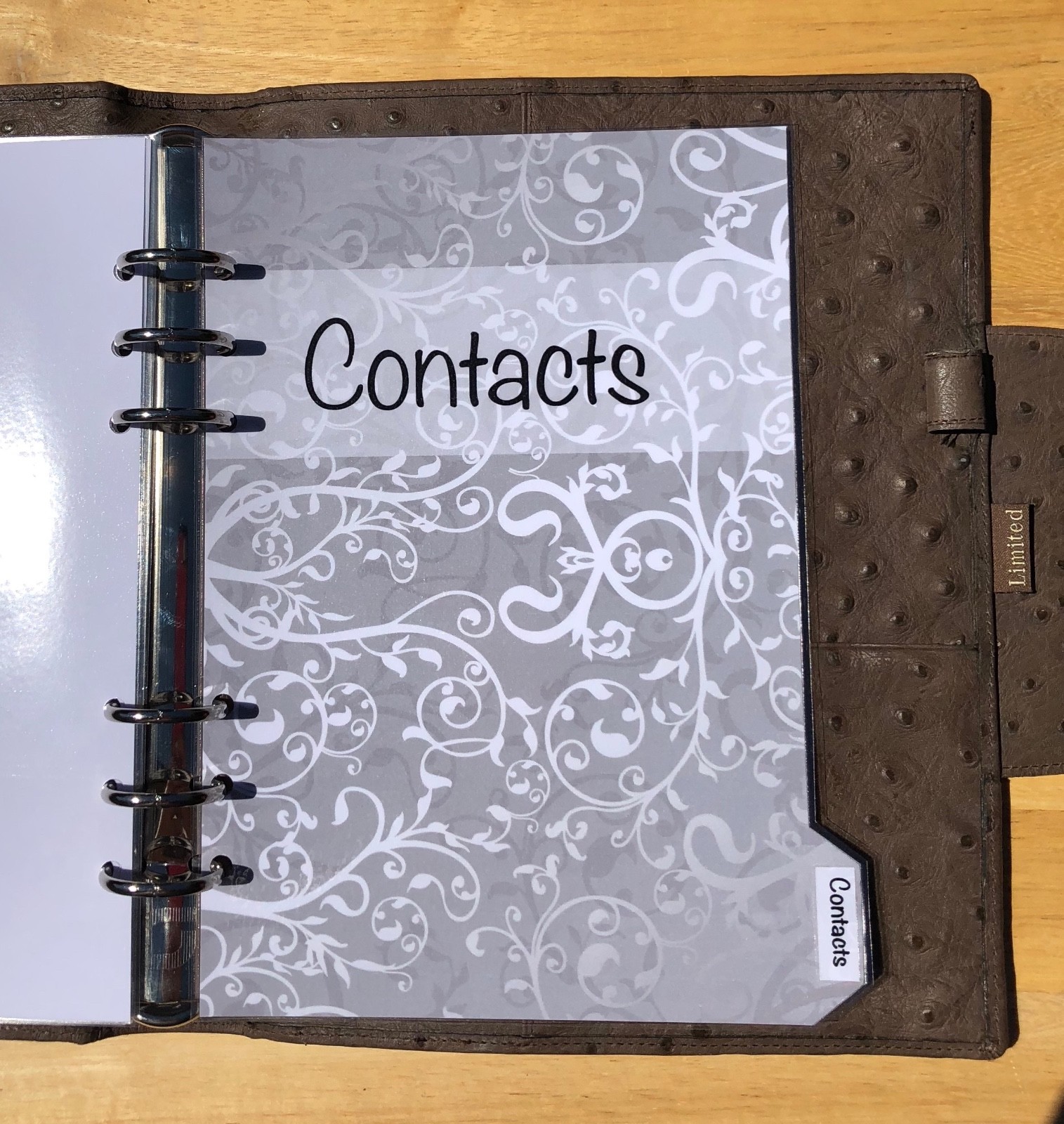 Filofax A5 Organiser Planner - Silver Design Labelled Dividers - Fully ...