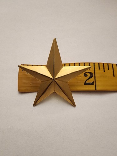Gold Tone 2 inch Star Insignia Pin or Brooch | eBay