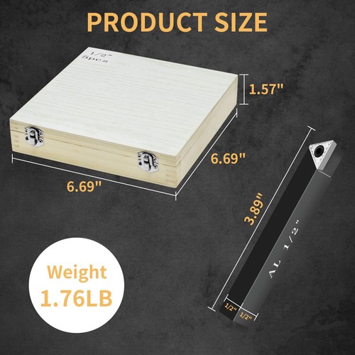 SENDUO 1/2 Indexable Carbide Turning Inserts Holder Set for Machining ...