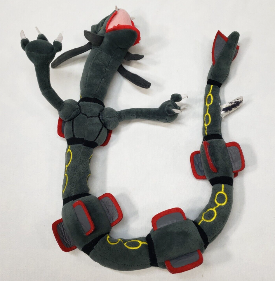 Pokemon Shiny Rayquaza Plush 32" Long Poseable Black Stuffed Animal ...