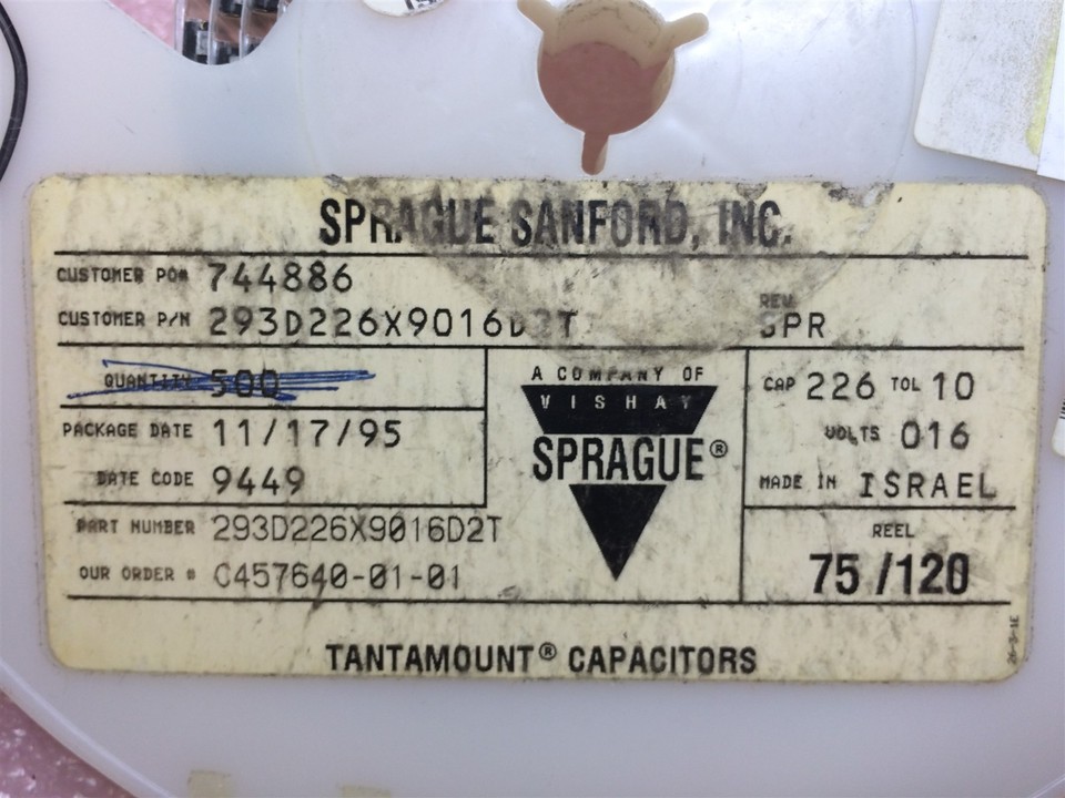 293D226X9016 SPRAGUE CAP TANT 22UF 16V 10% 2917 50 PIECES | eBay