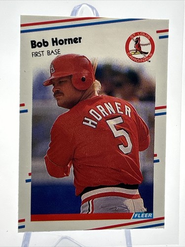 1988 Fleer Classic MINI Bob Horner Baseball Card #107 Mint FREE ...