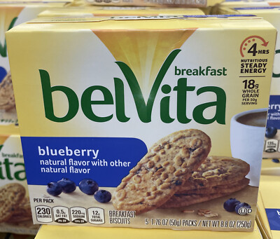 BelVita. Blueberry Breakfast Biscuits 8.8 oz, 1 box with 5 packs of 4 ...