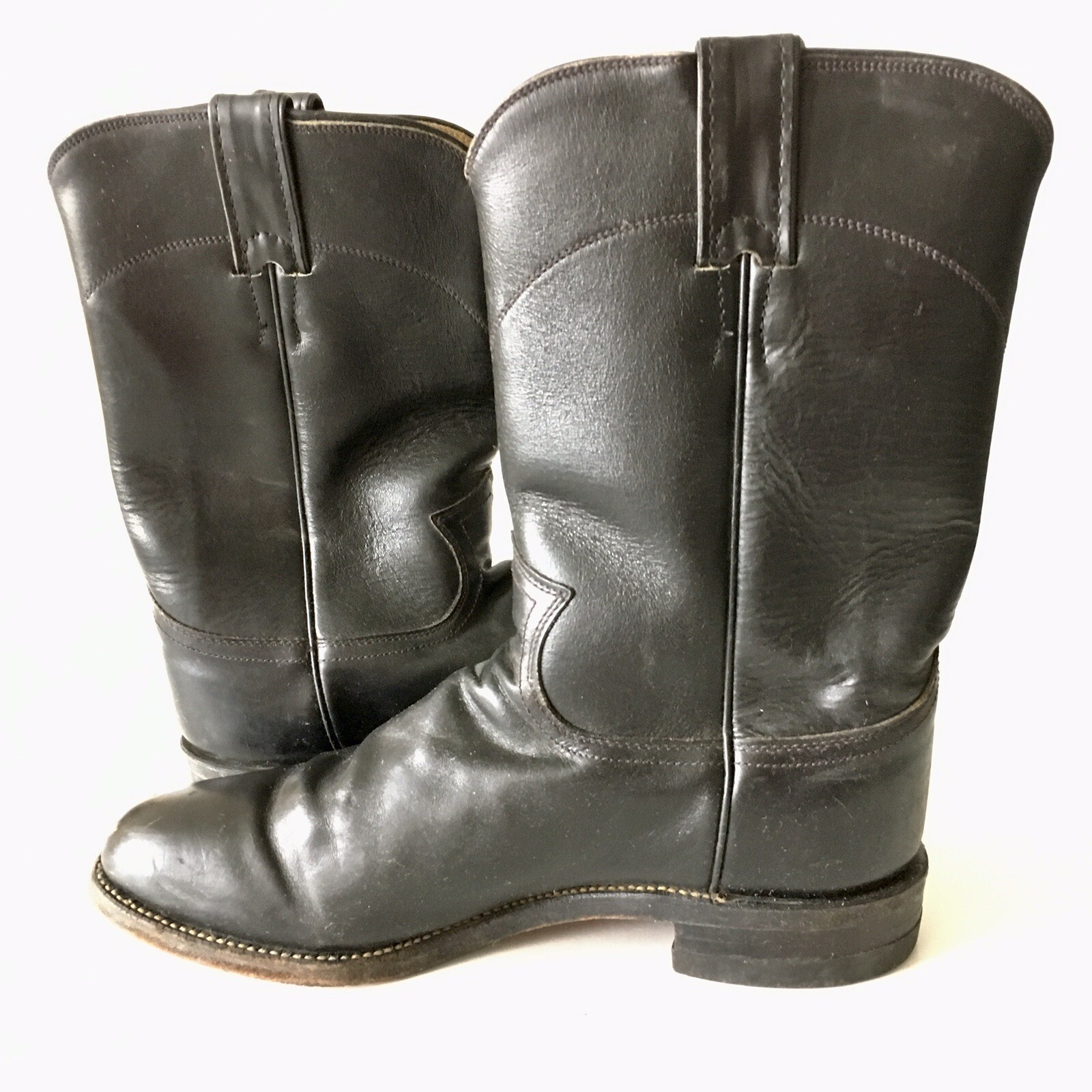 Justin Ropers Men's Leather Cowboy Boots Style 3133 B… - Gem